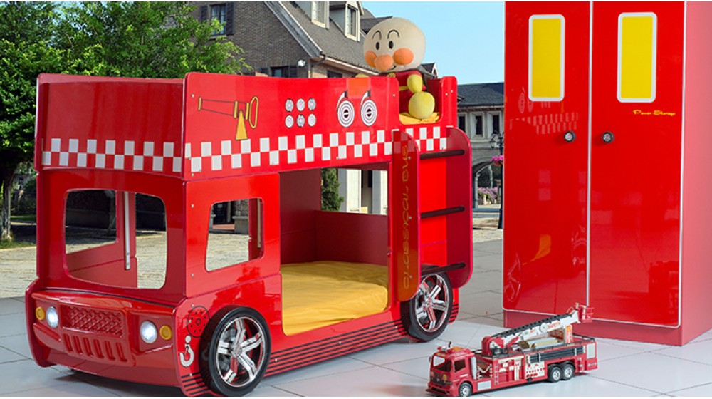 B137S Speedy Fire Engine Bunk Bed Collection